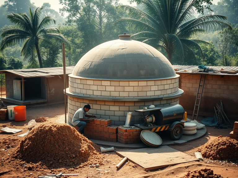 Complete Step-by-Step Gobar Gas Plant Construction Guide for Indian ...